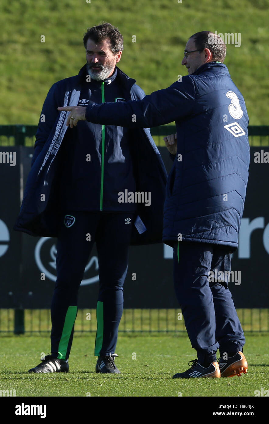 Republic of Ireland Assistant Manager Roy Keane and Manager Martin O ...