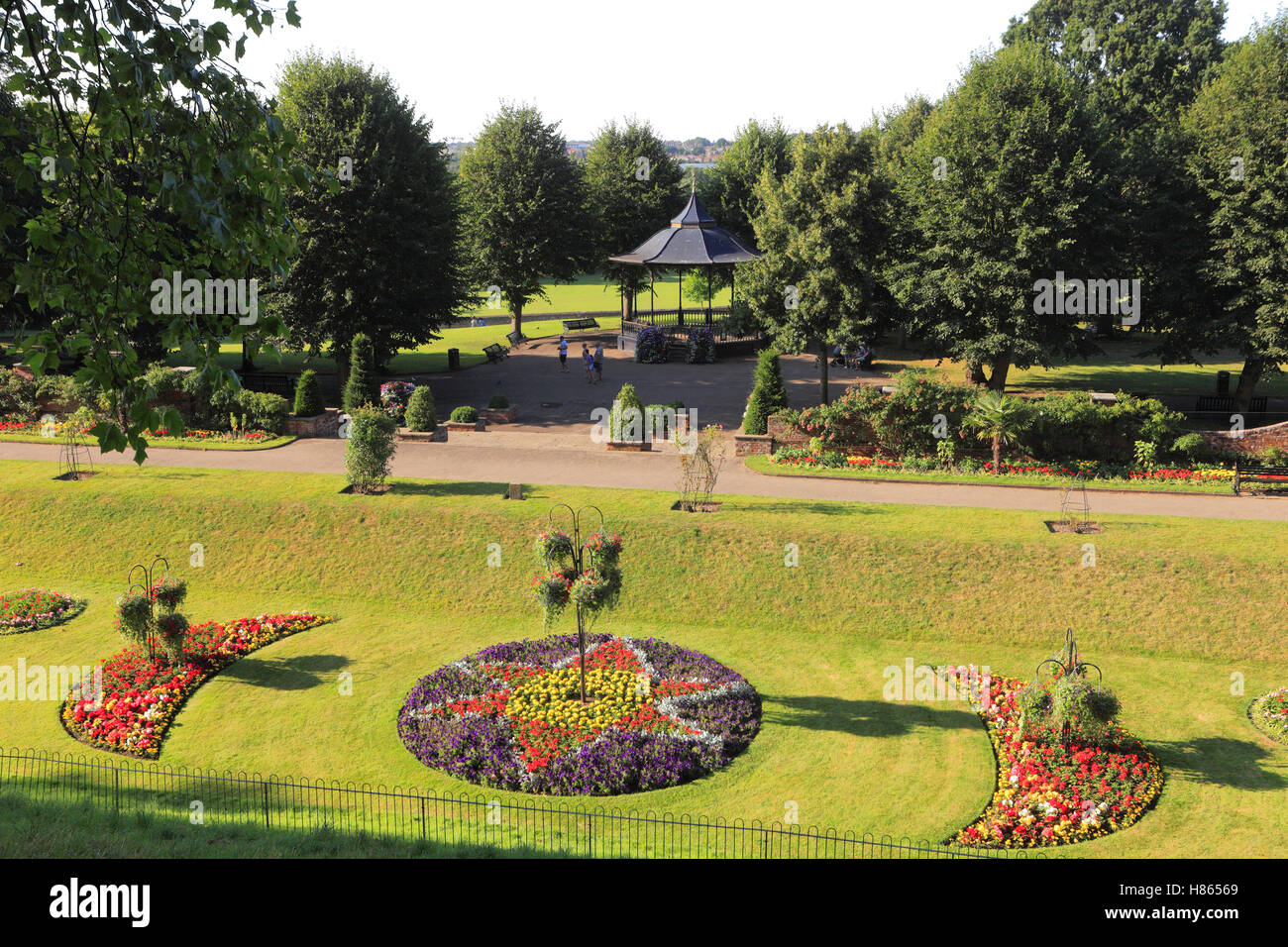 Summer, Colchester castle, Colchester town, Essex county, England, UK ...