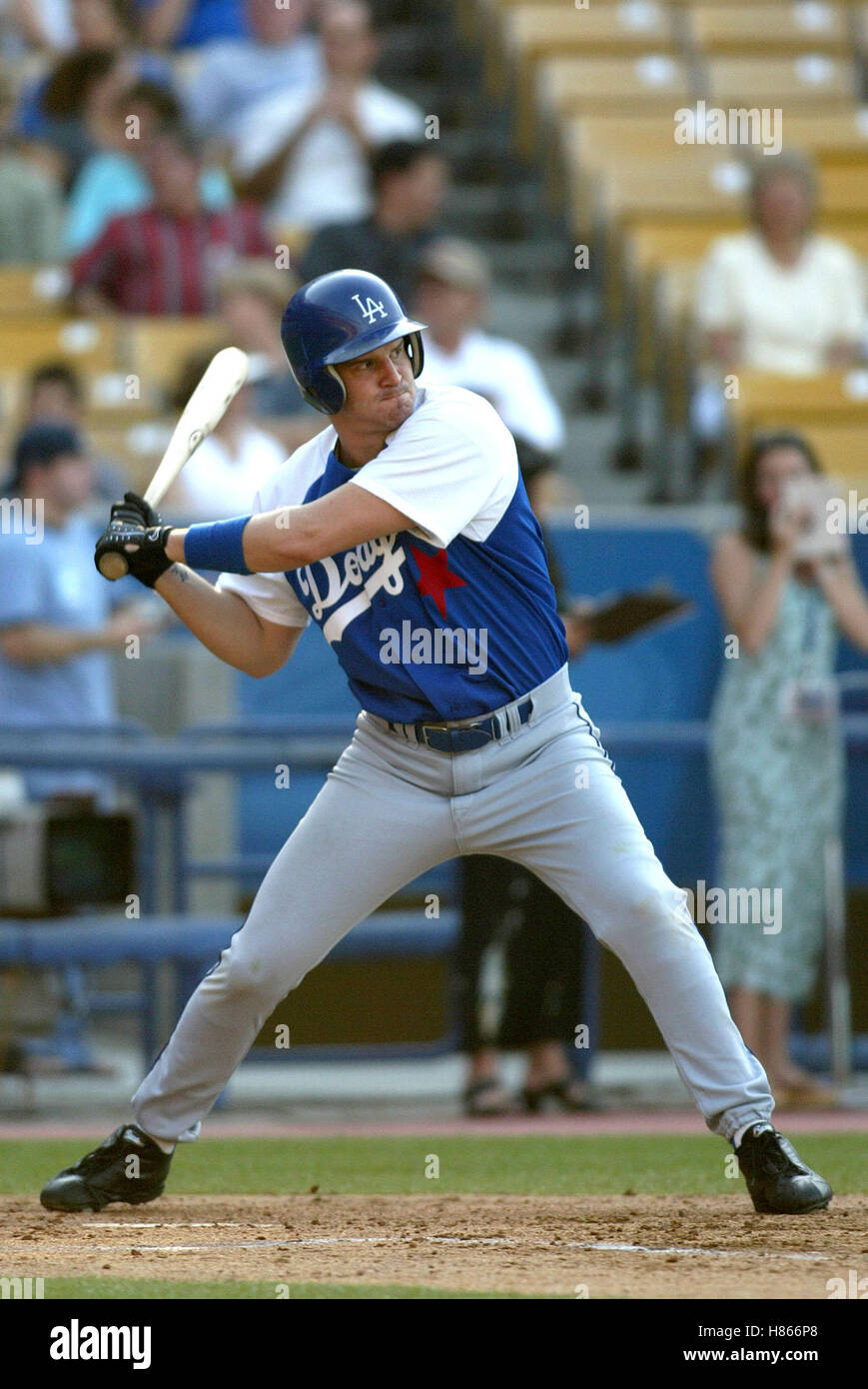 DAVID BOREANAZ HOLLYWOOD STARS BASEBALL GAME DODGER STADIUM LOS ANGELES ...