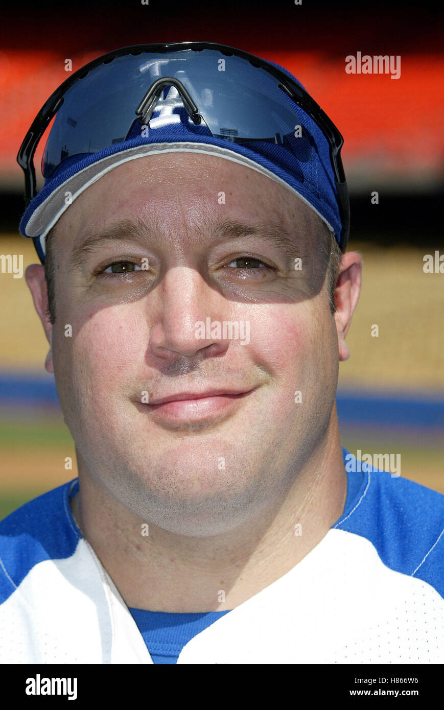 KEVIN JAMES HOLLYWOOD STARS BASEBALL GAME DODGER STADIUM LOS ANGELES ...
