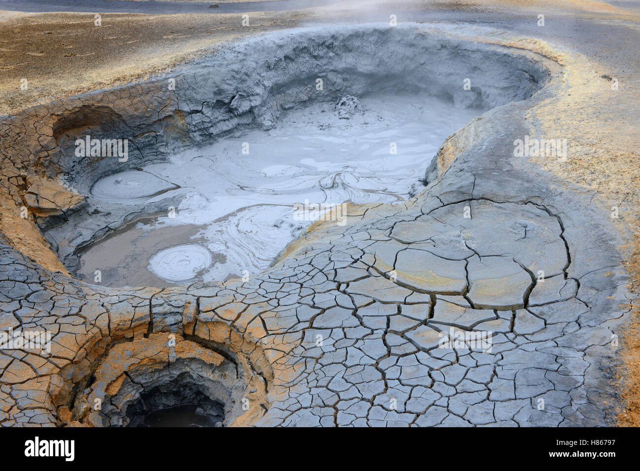 Boiling mud in geothermal area, Hverir, Iceland Stock Photo - Alamy