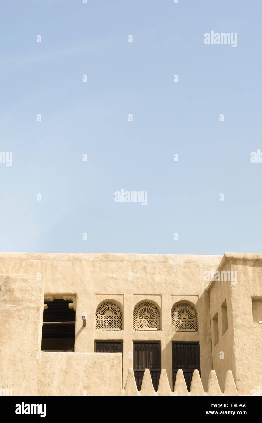 Traditional Arabian architecture Dubai United Arab Emirates Stock Photo ...