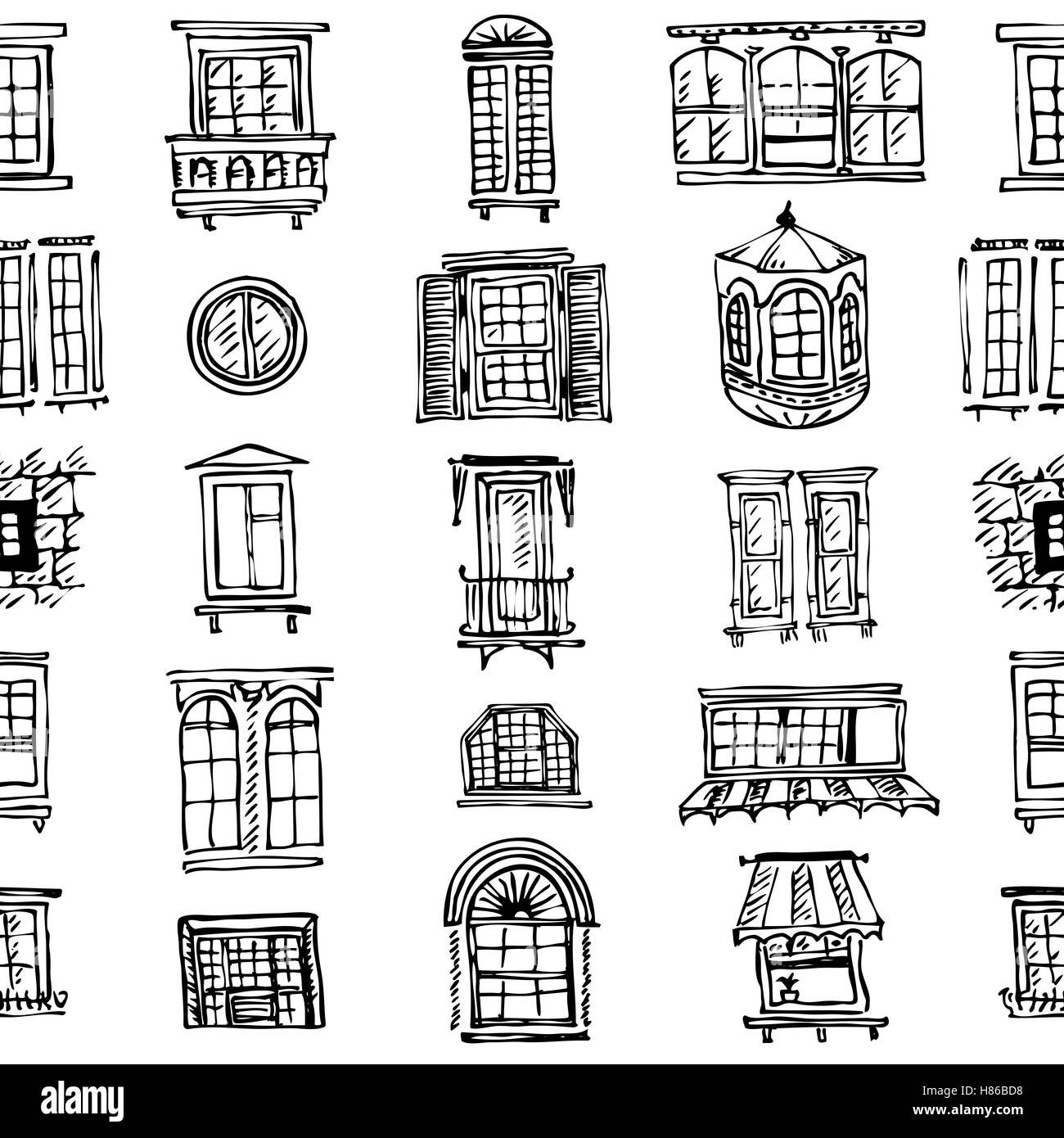 Classic window frames Black and White Stock Photos & Images - Alamy