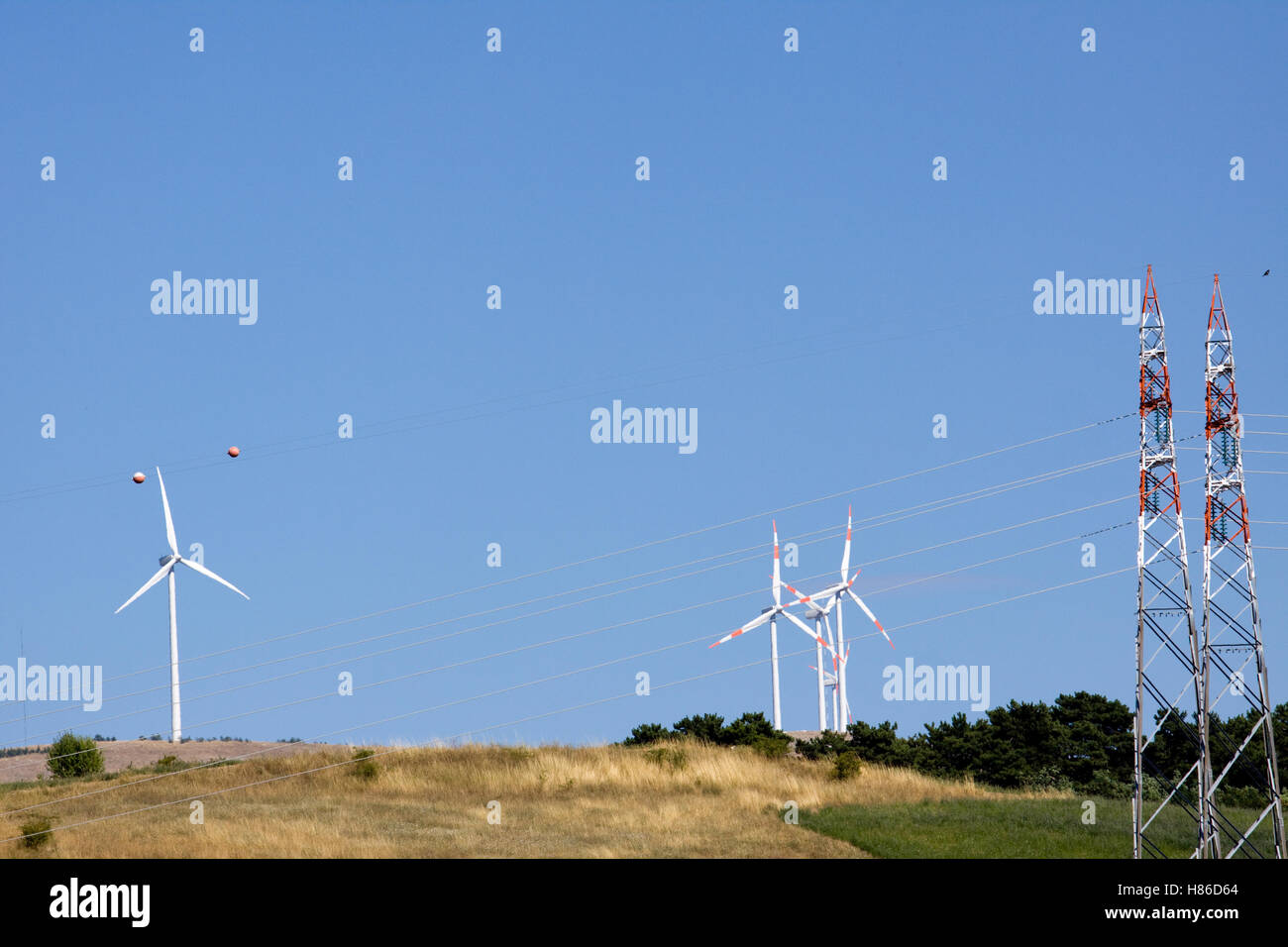 eolic plant in a italian area Stock Photo - Alamy