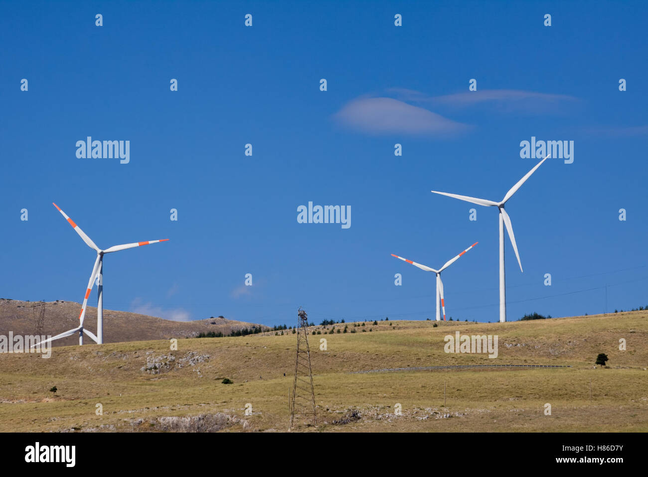 eolic plant in a italian area Stock Photo - Alamy