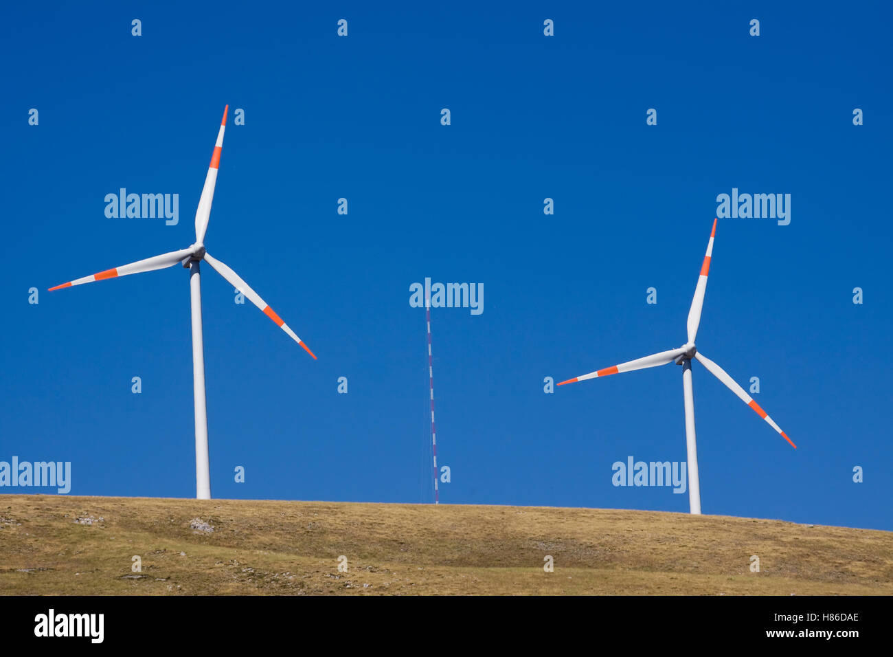 eolic plant in a italian area Stock Photo - Alamy