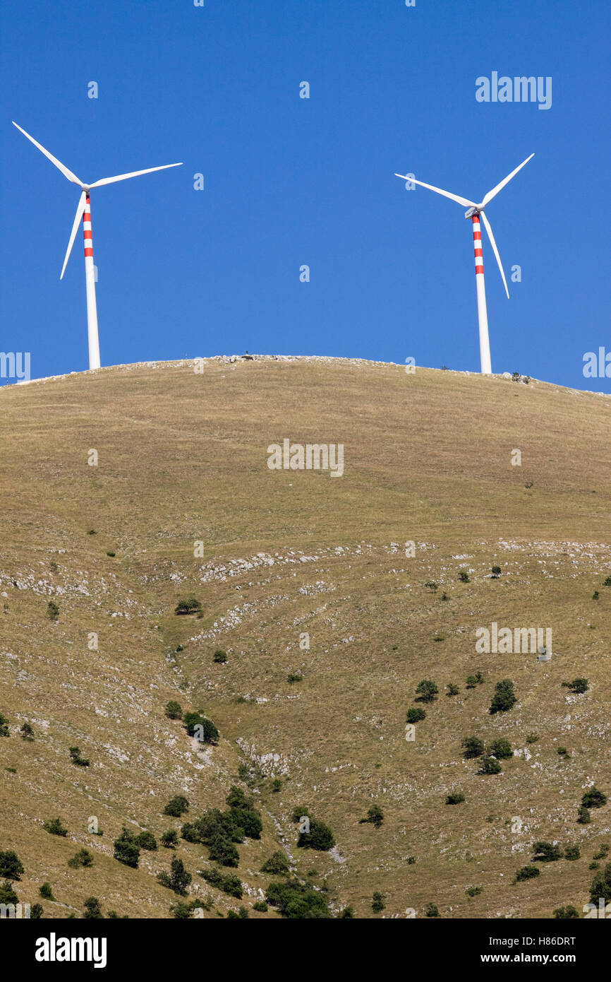 eolic plant in a italian area Stock Photo - Alamy