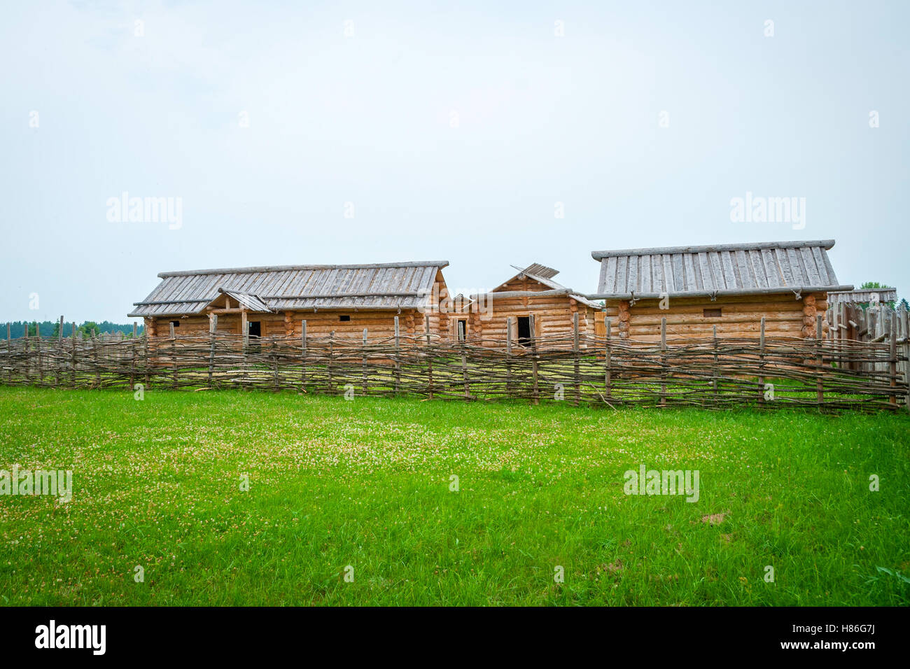 Log cabin village hi-res stock photography and images - Alamy