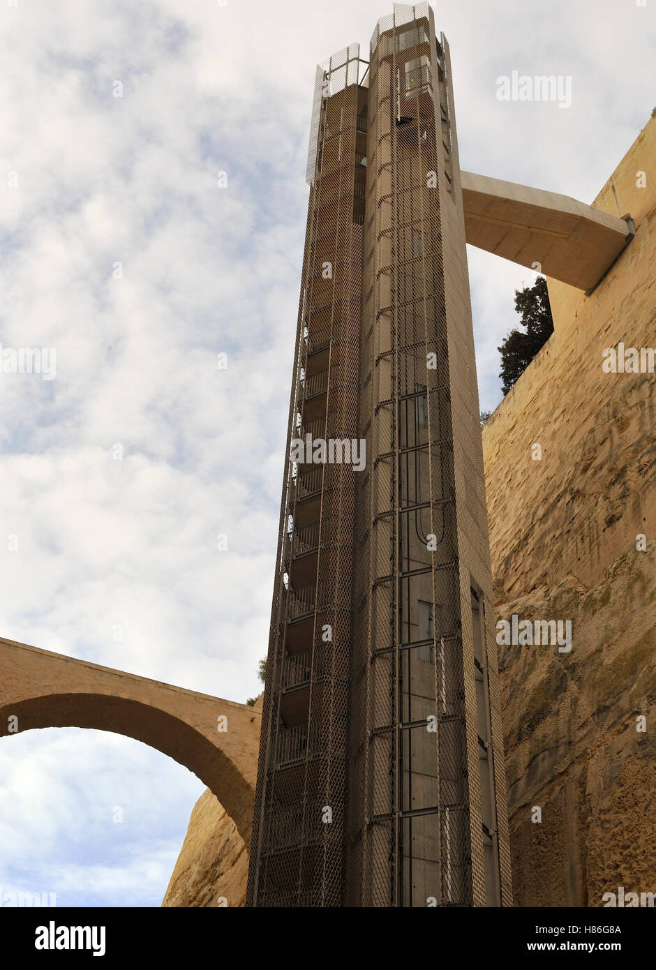 Barrakka lift, Valletta, Malta Stock Photo - Alamy