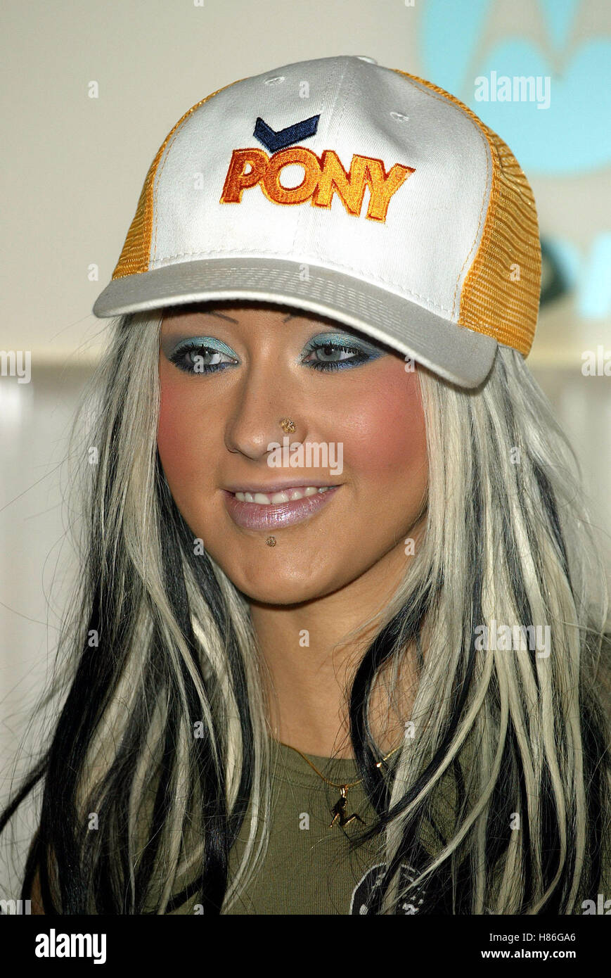 CHRISTINA AGUILERA MOTOROLA HOILDAY PARTY 2002 HOLLYWOOD LOS ANGELES ...