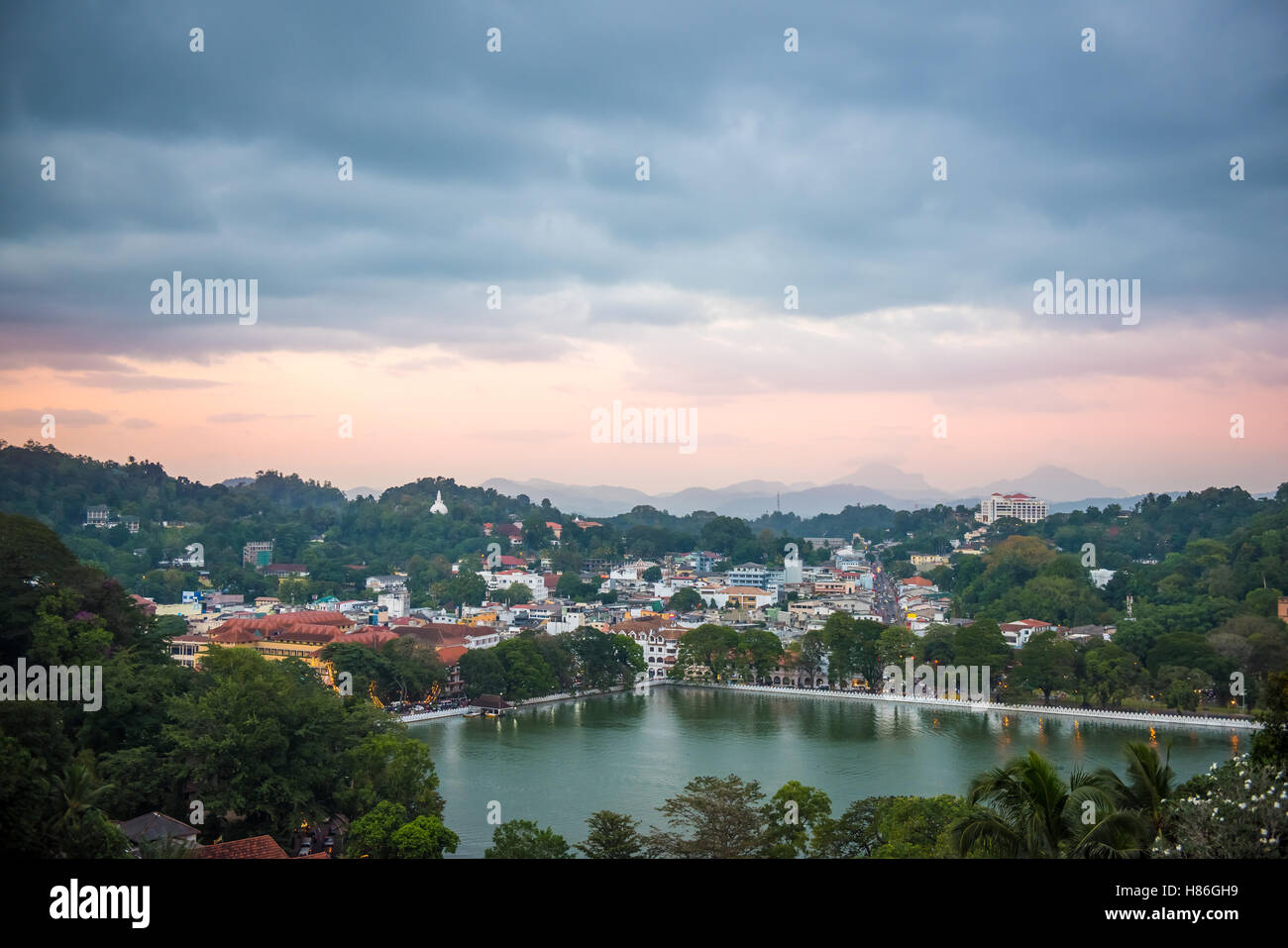 Kandy city at night, Sri Lanka Stock Photo - Alamy
