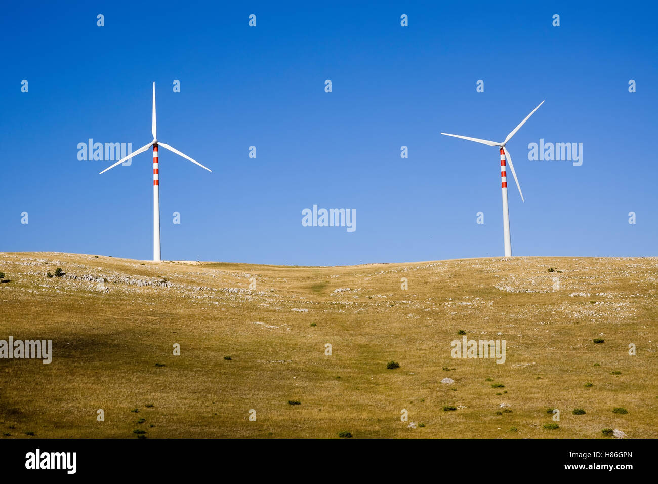 eolic plant in a italian area Stock Photo - Alamy