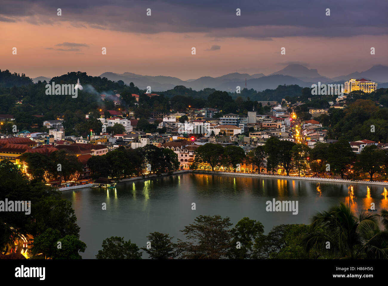 Kandy city at night, Sri Lanka Stock Photo - Alamy