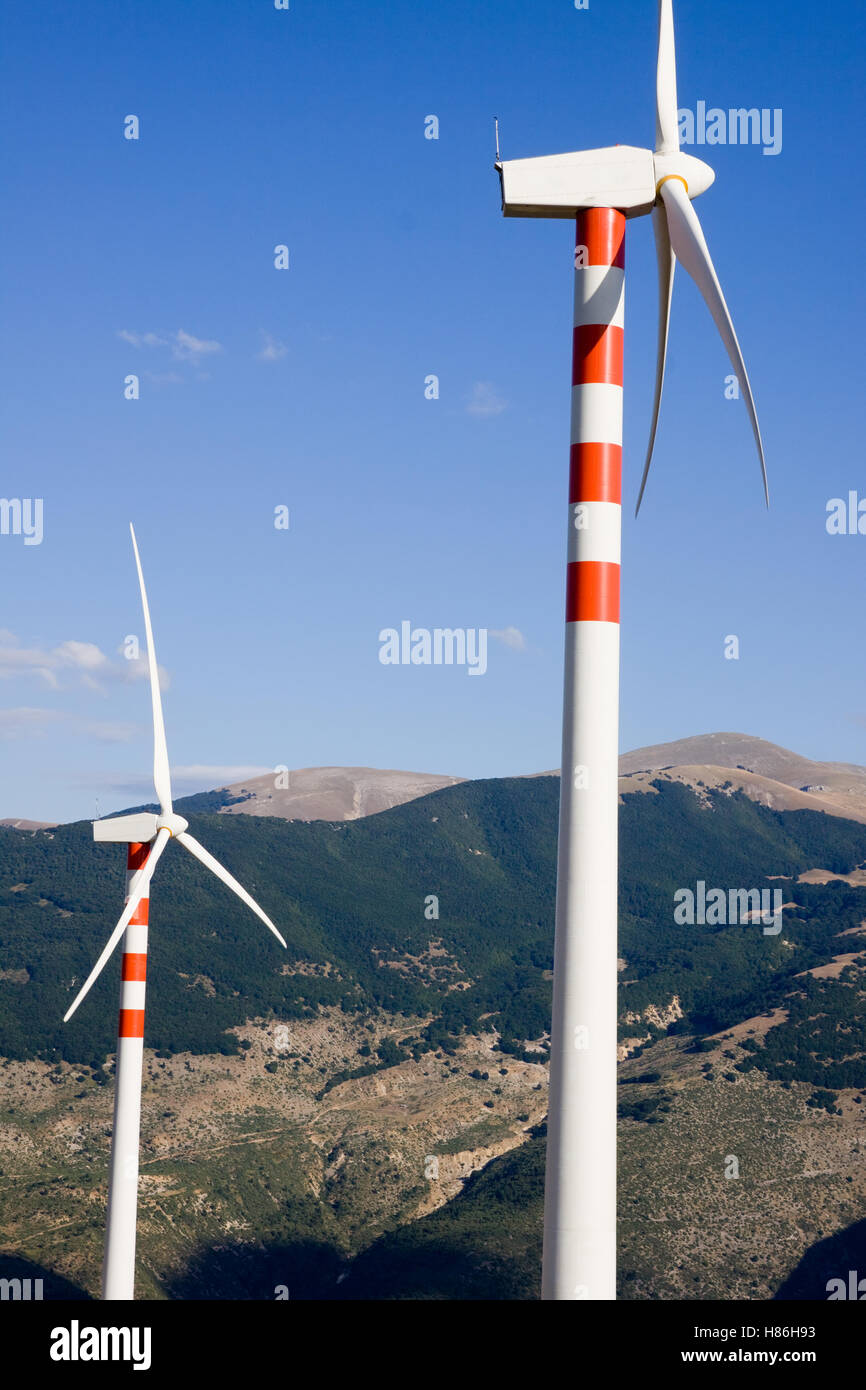 eolic plant in a italian area Stock Photo - Alamy