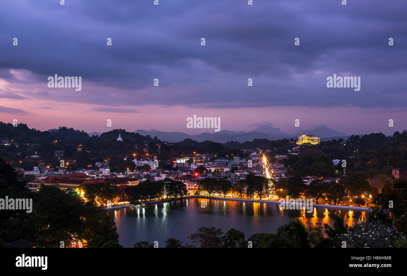 Kandy city at night, Sri Lanka Stock Photo - Alamy