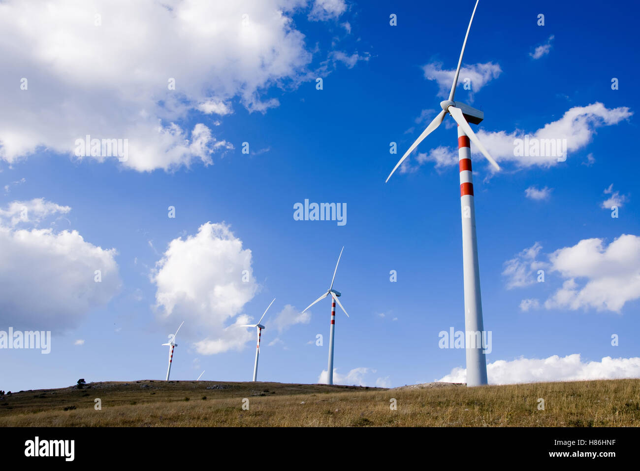 eolic plant in a italian area Stock Photo - Alamy