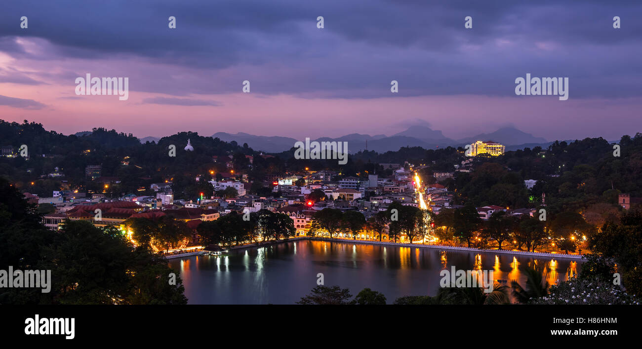 Kandy city at night, Sri Lanka Stock Photo - Alamy