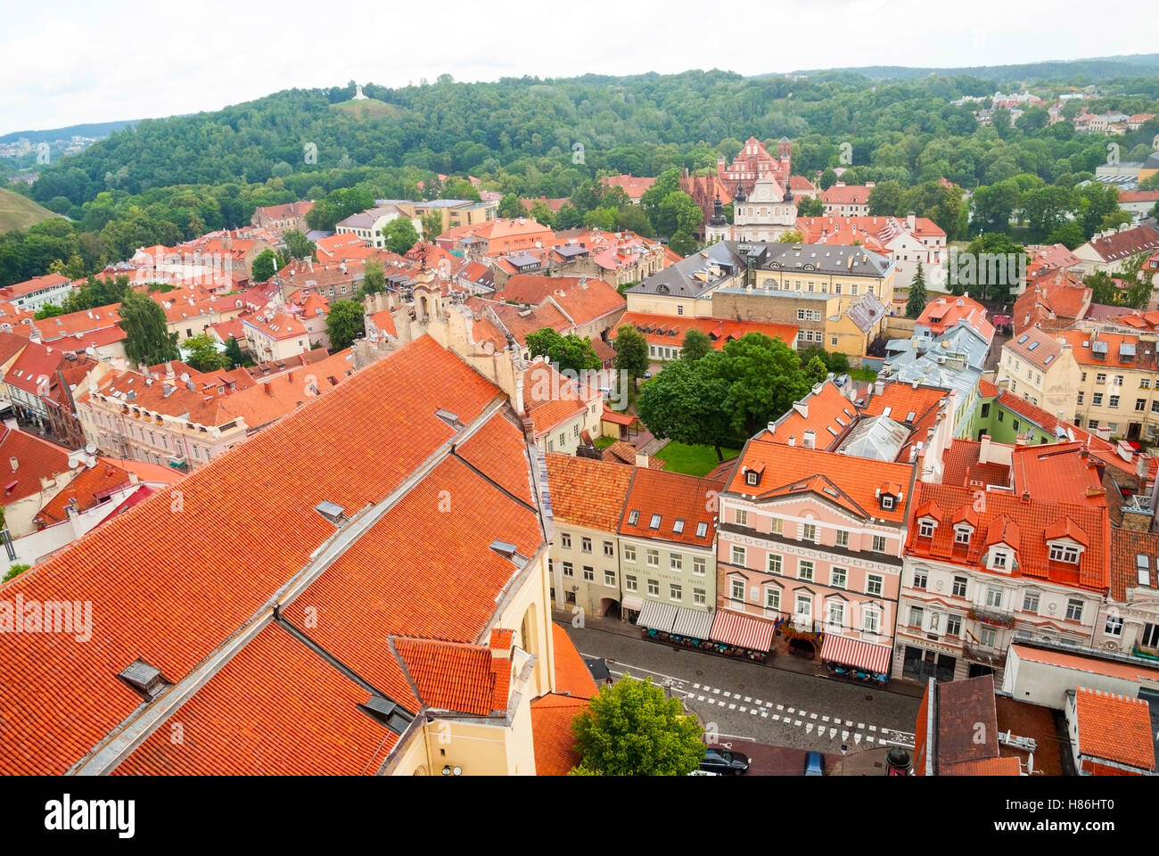 Vilnius old town top view hi-res stock photography and images - Alamy