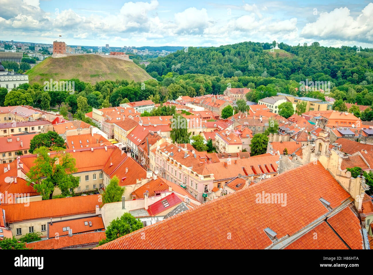 View over rooftops of Vilnius in summer, Lithuania Stock Photo - Alamy