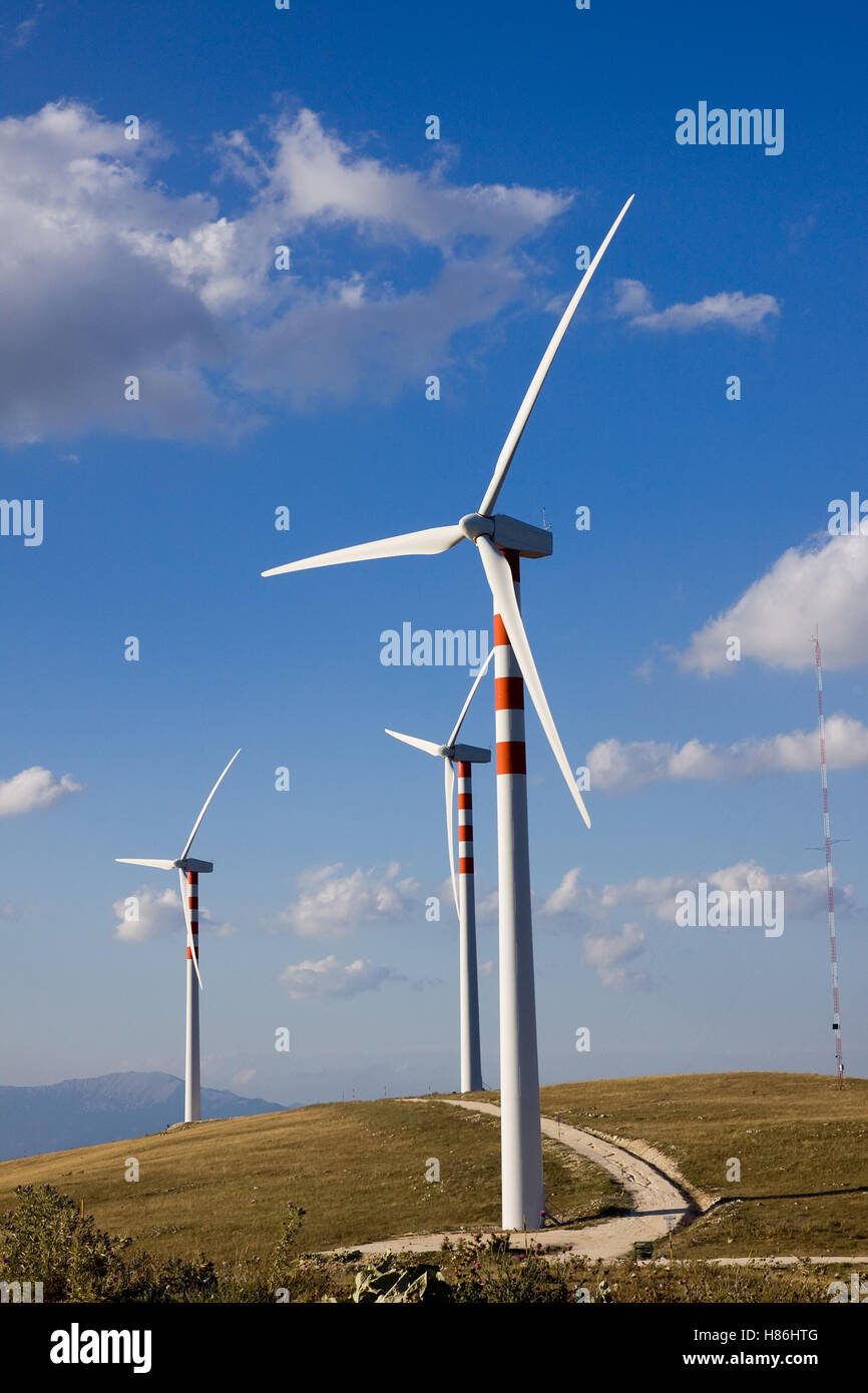 eolic plant in a italian area Stock Photo - Alamy