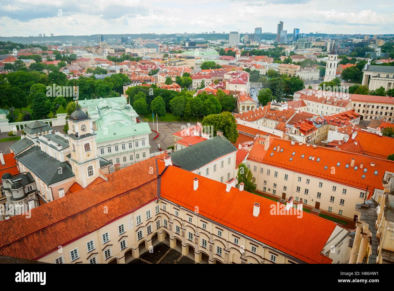 View over rooftops of Vilnius in summer, Lithuania Stock Photo - Alamy