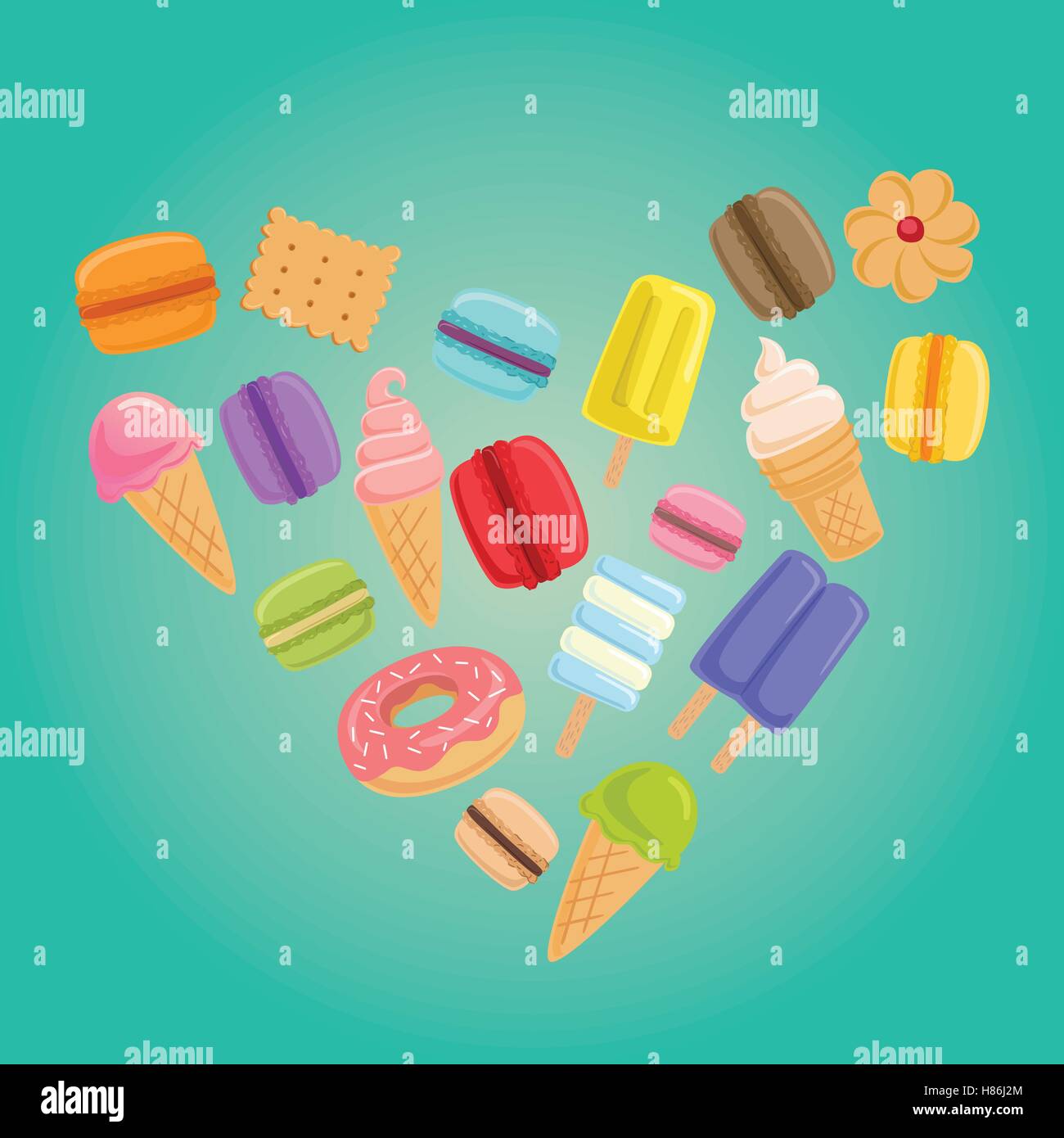 Poster I love Sweet. Vector illustration Stock Vector Image & Art - Alamy