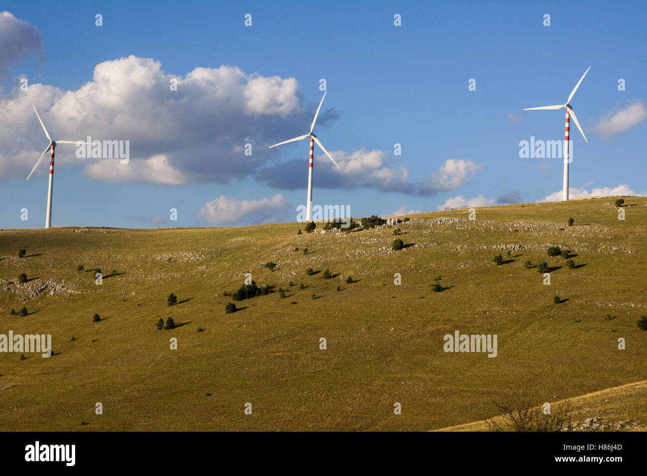 eolic plant in a italian area Stock Photo - Alamy