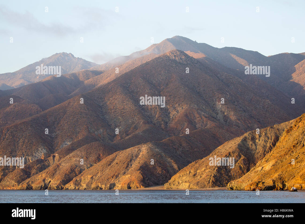 Coastal mountains, Cedros Island, Baja California, Mexico Stock Photo ...