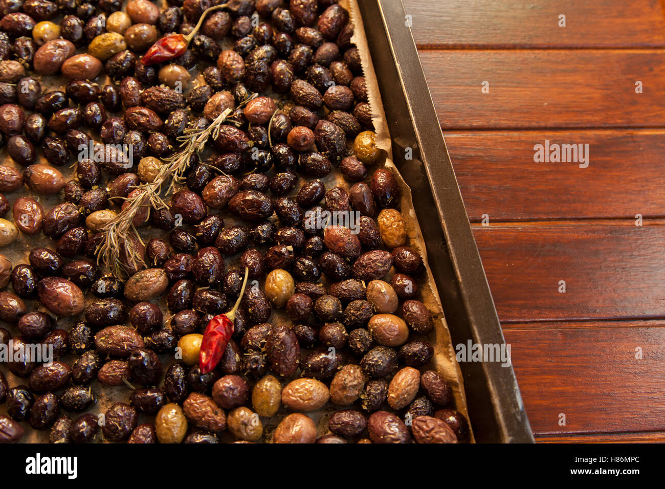 Fried fresh black olives hi-res stock photography and images - Alamy