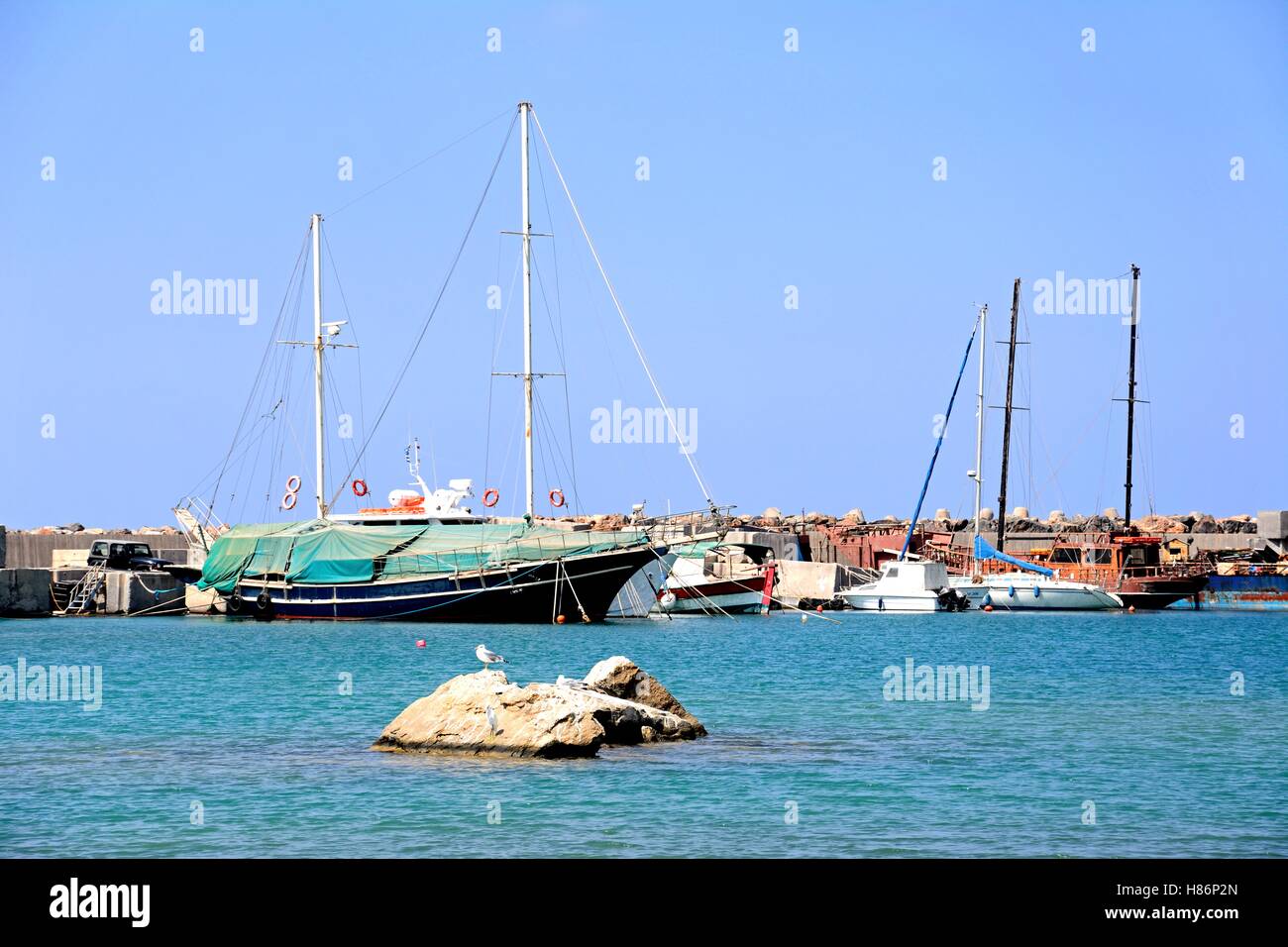 Malia crete harbour High Resolution Stock Photography and Images - Alamy