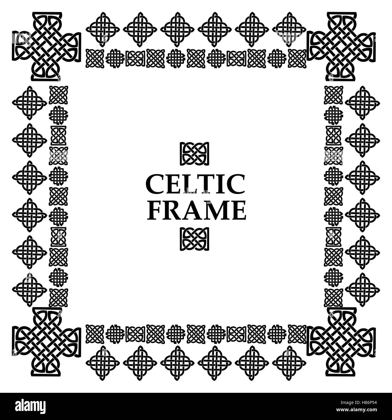 Celtic knot square frame Stock Vector Image & Art - Alamy