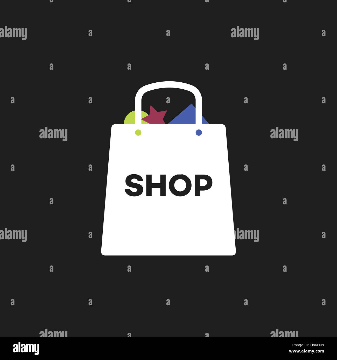 Shopping Bag in Vector Stock Photo - Alamy