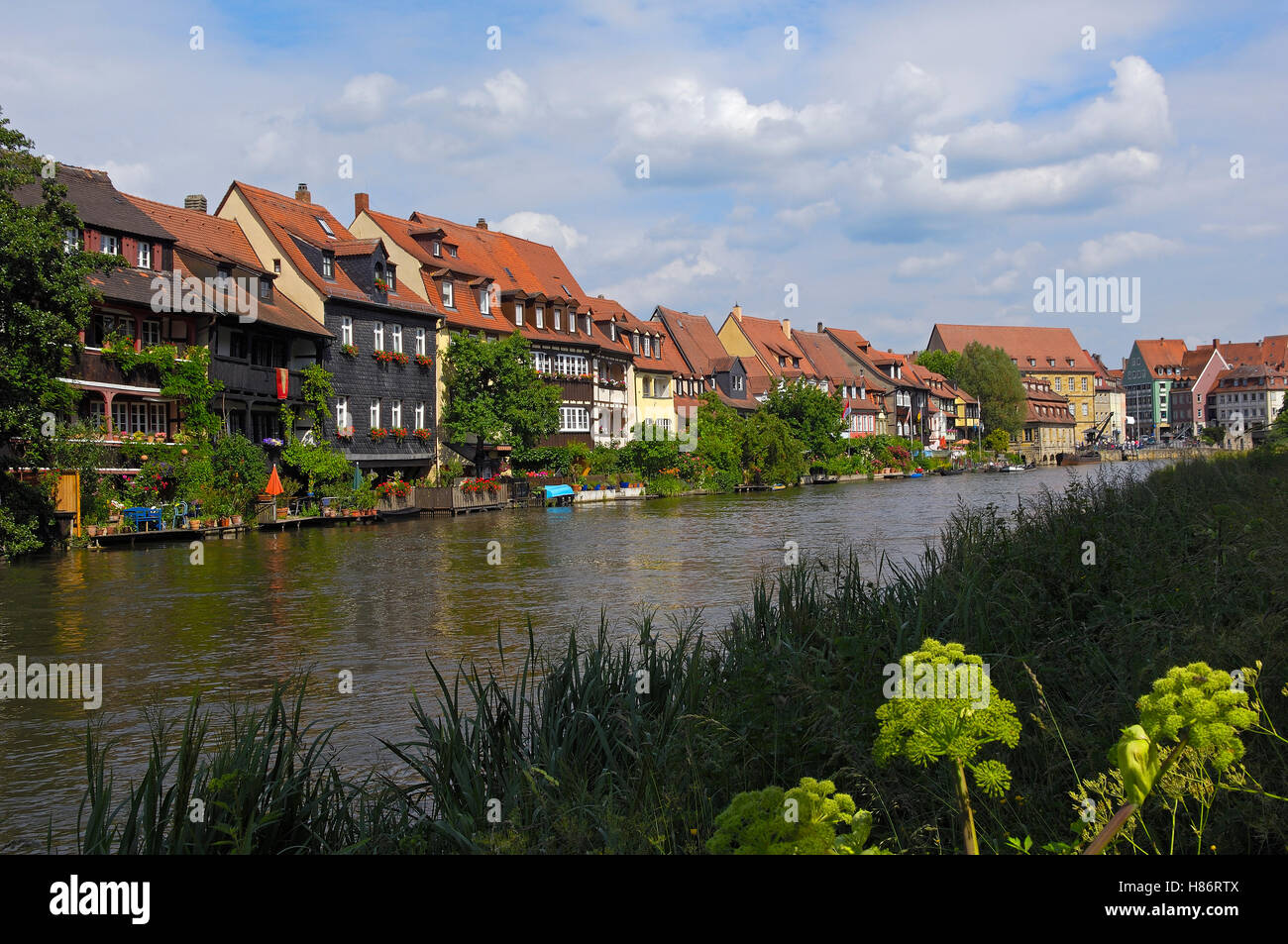 Bamberg, UNESCO World Heritage site, Little Venice , Regnitz river, Old ...