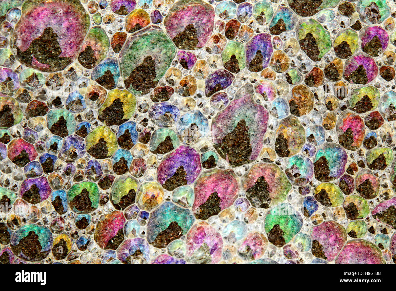 Alga (Phaeocystis globosa) creating bubbles, Netherlands Stock Photo ...