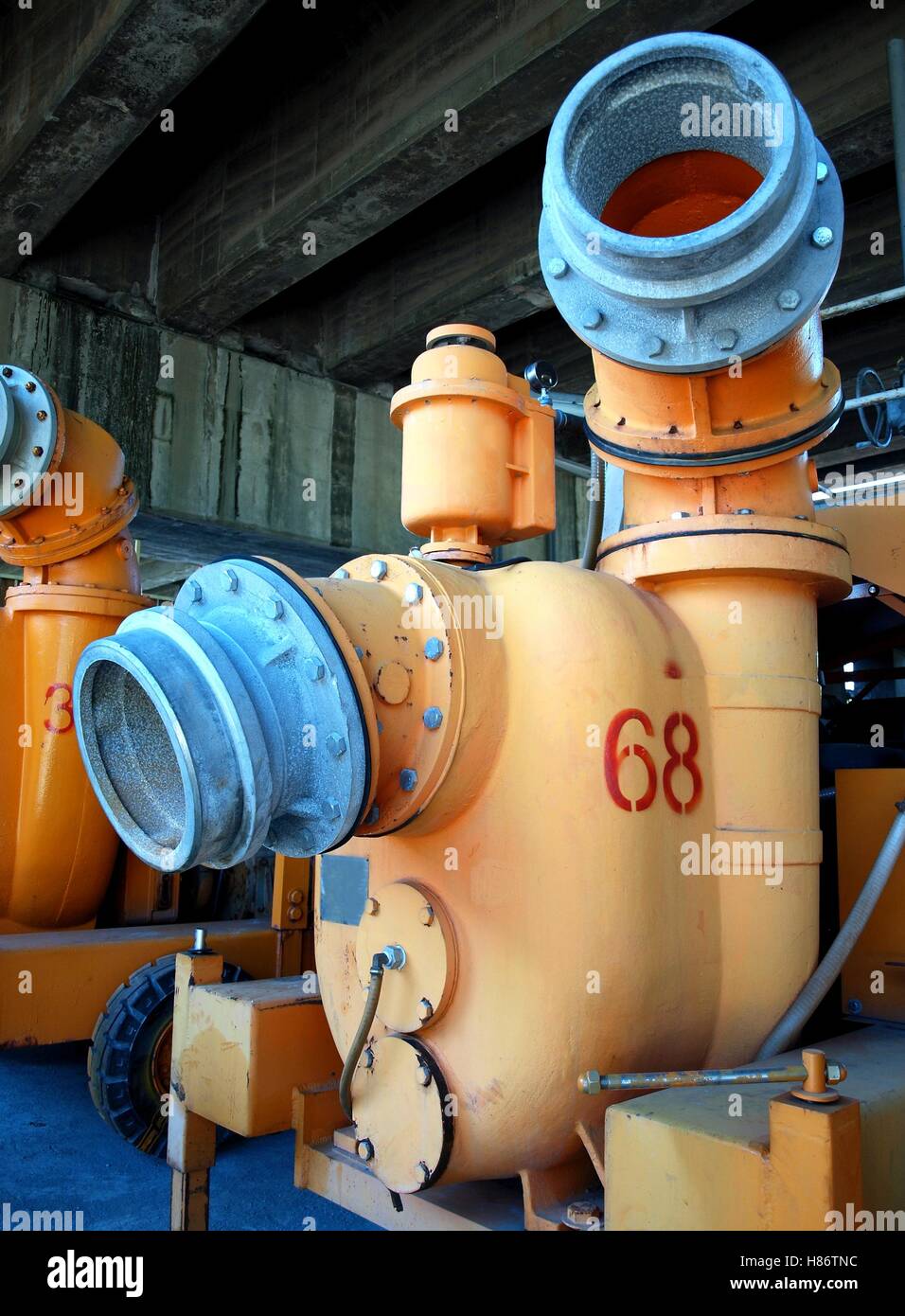Large pumps and machines for sewage collection Stock Photo - Alamy