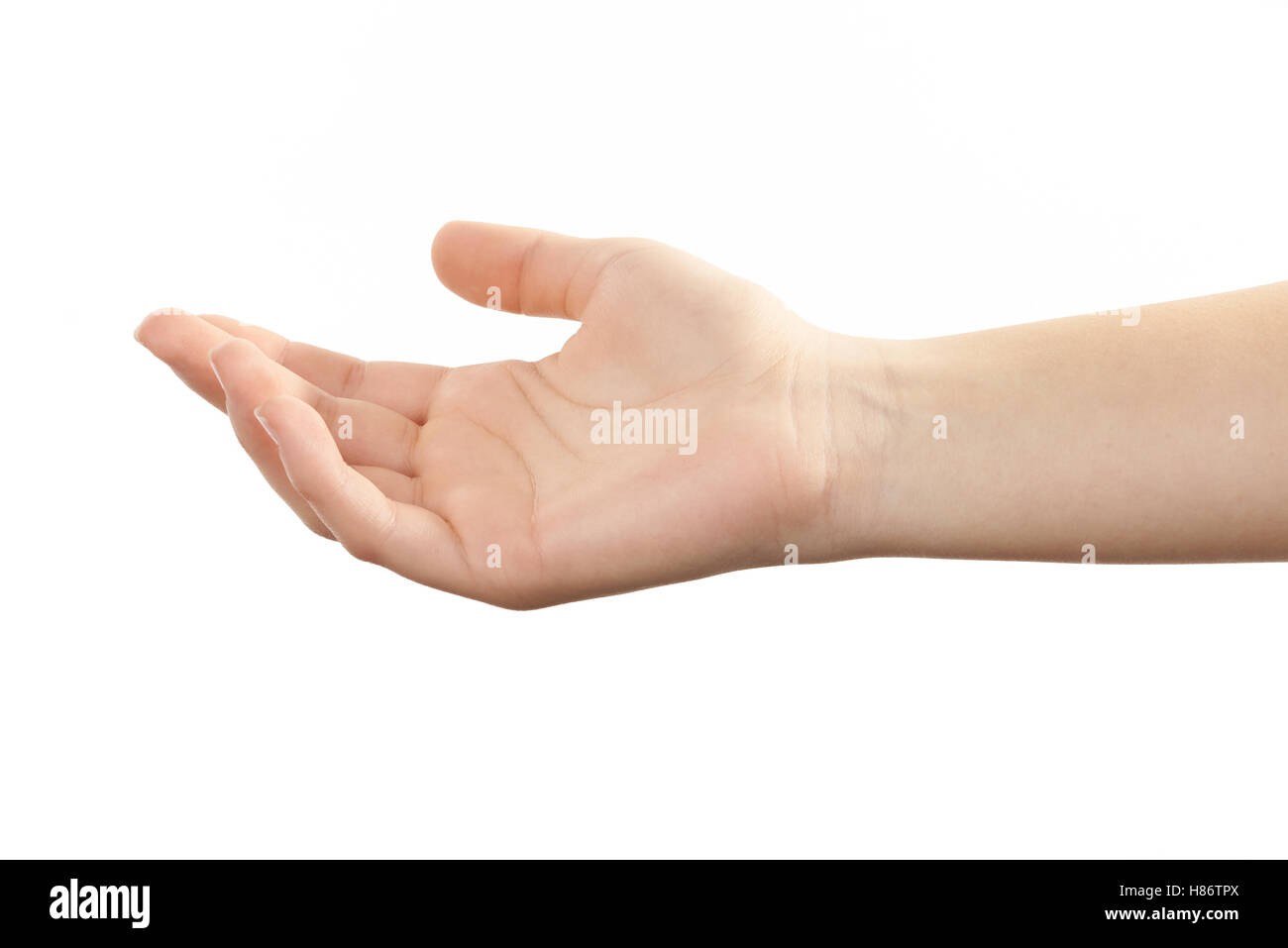 Woman hand isolated on white background Stock Photo - Alamy