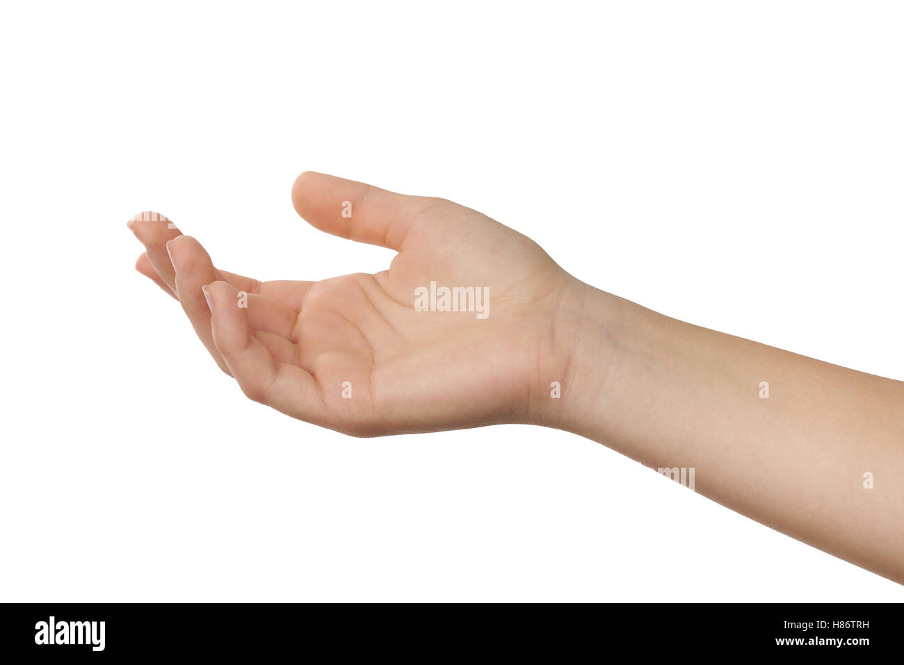 Woman hand isolated on white background Stock Photo - Alamy