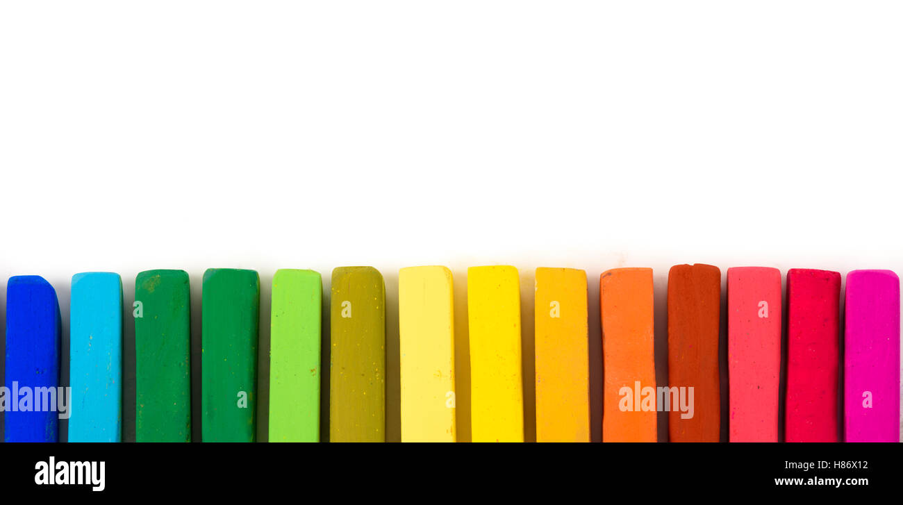 Chalk pastel different colors Stock Photo - Alamy