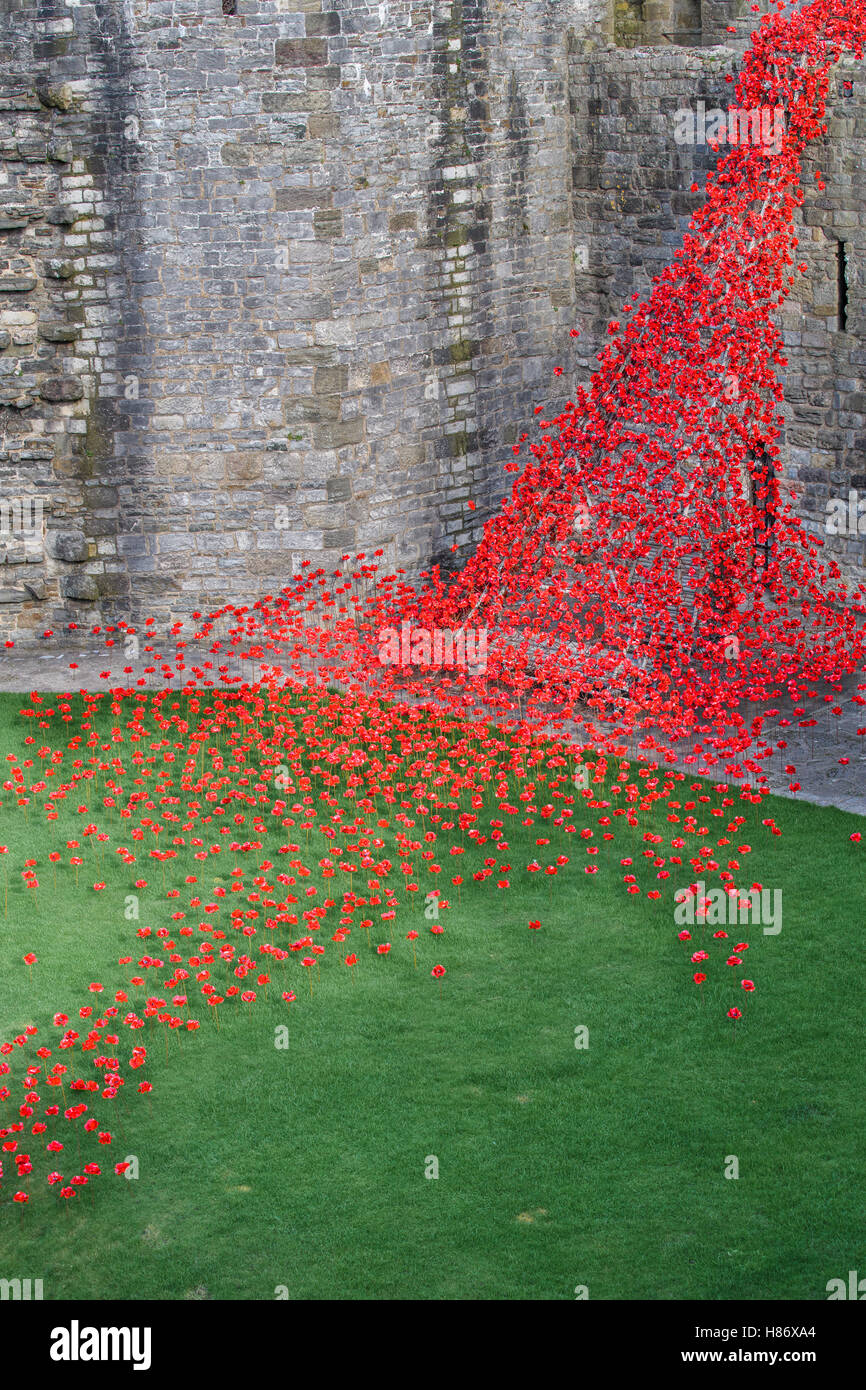 Weeping Windows sculpture at Caernarfon castle, Wales Stock Photo - Alamy