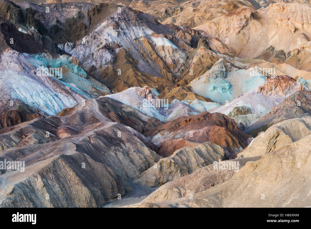 Artist's Pallet showing various colors caused by oxidizing metal in the ...