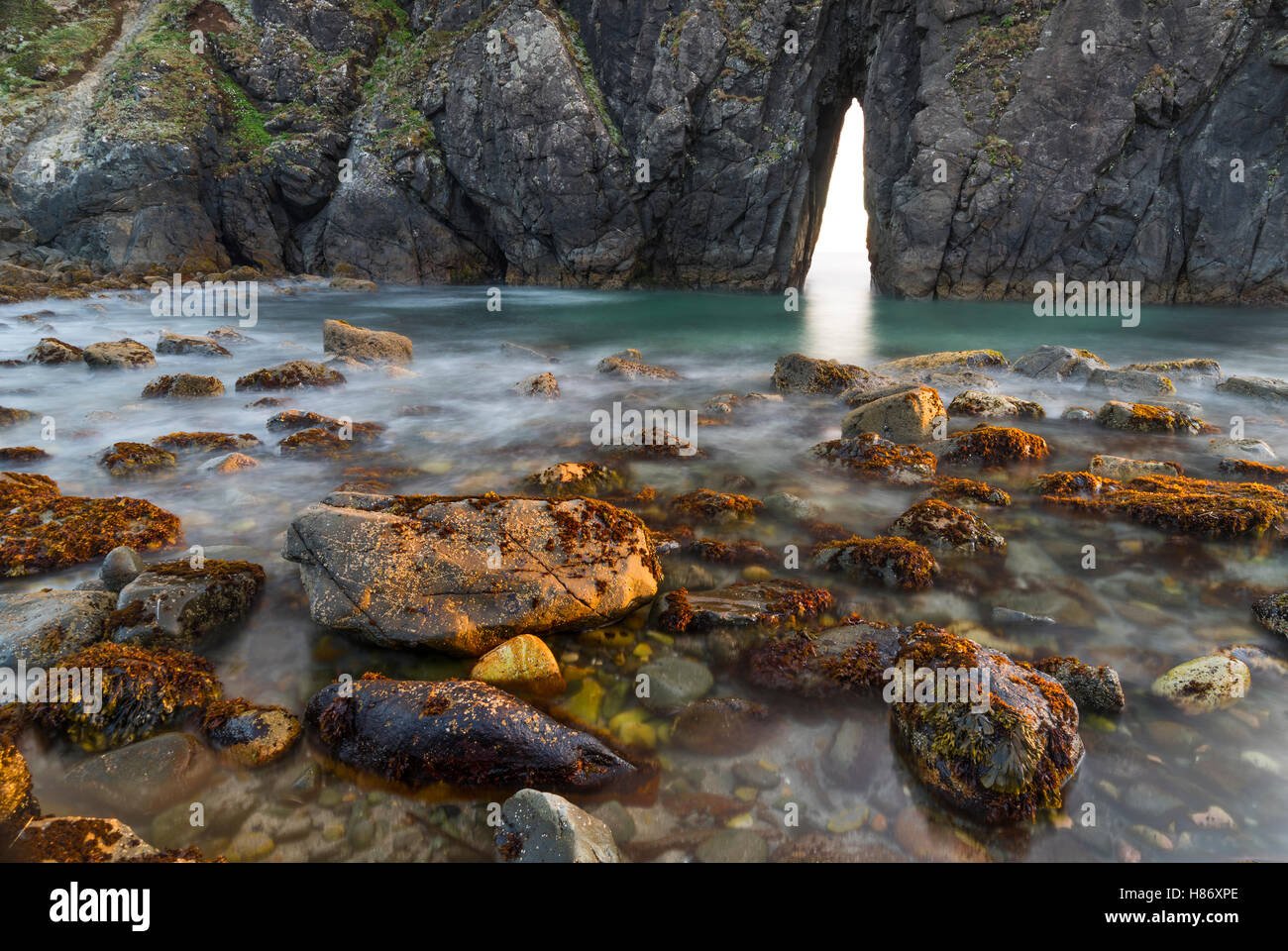 Coastal arch, Harris Beach State Park, Oregon Stock Photo - Alamy