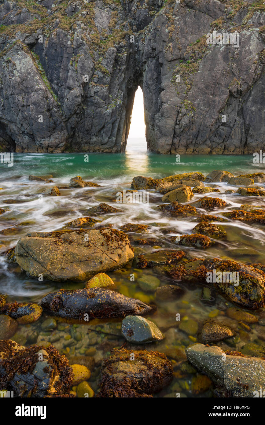 Coastal arch, Harris Beach State Park, Oregon Stock Photo - Alamy