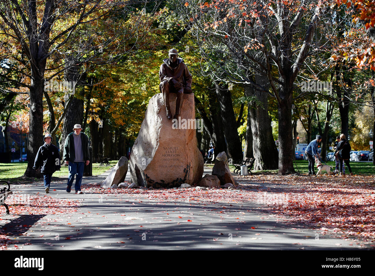Statue of Samuel Eliot Morison on Commonwealth Mall, Boston ...