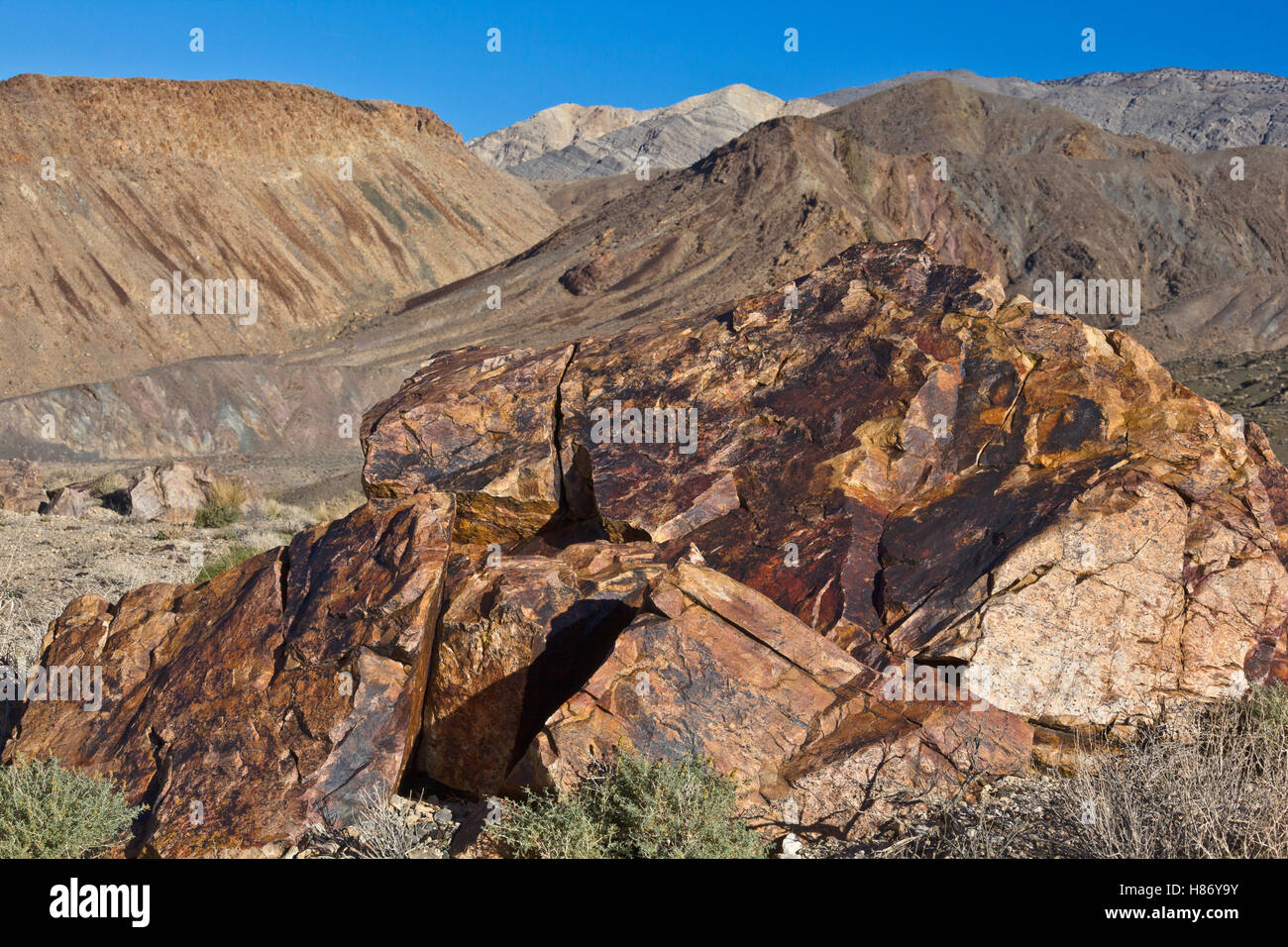 Volcanic rocks, Death Valley National Park, California Stock Photo - Alamy