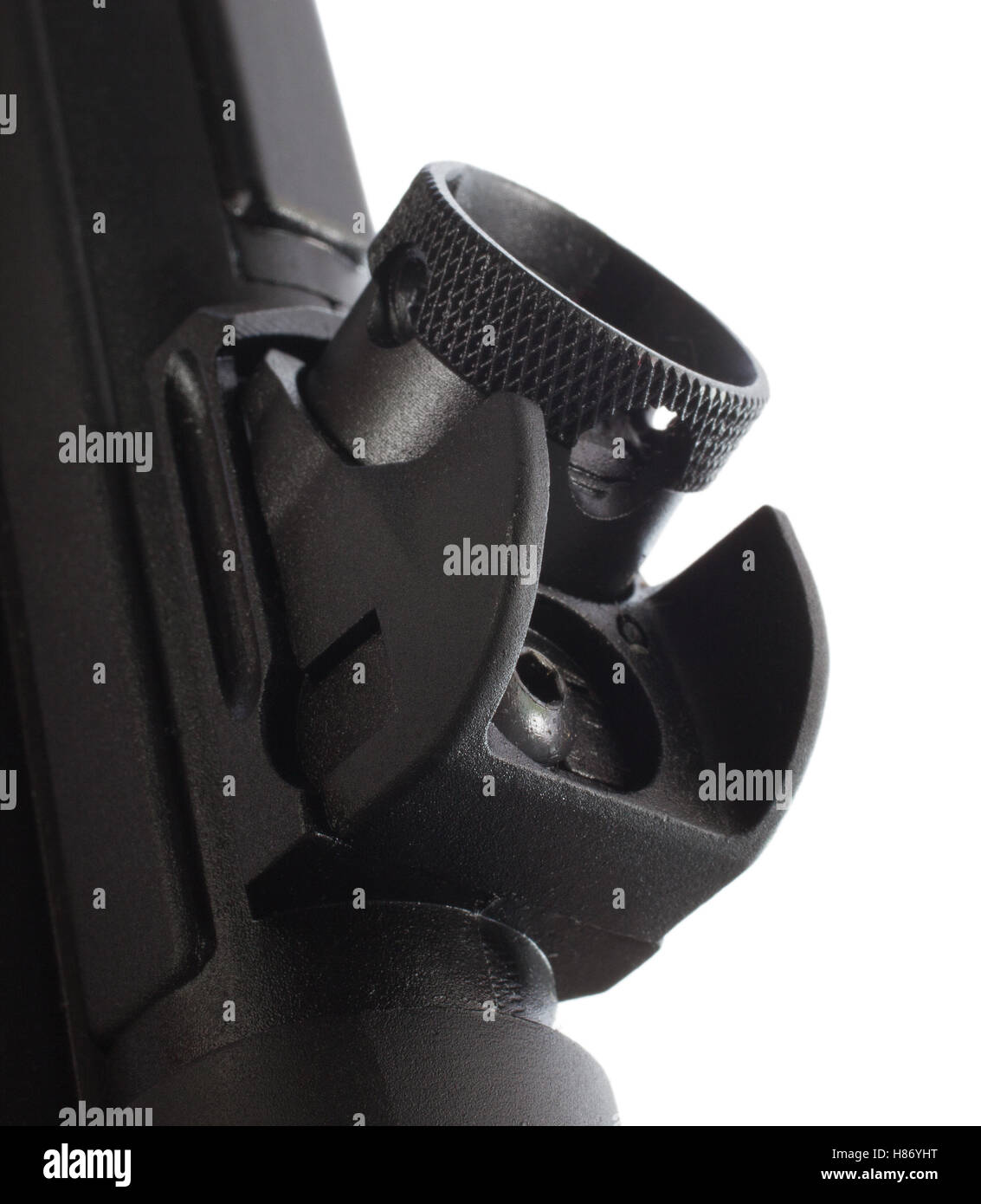 Rear sight on an assault rifle that rotates Stock Photo - Alamy