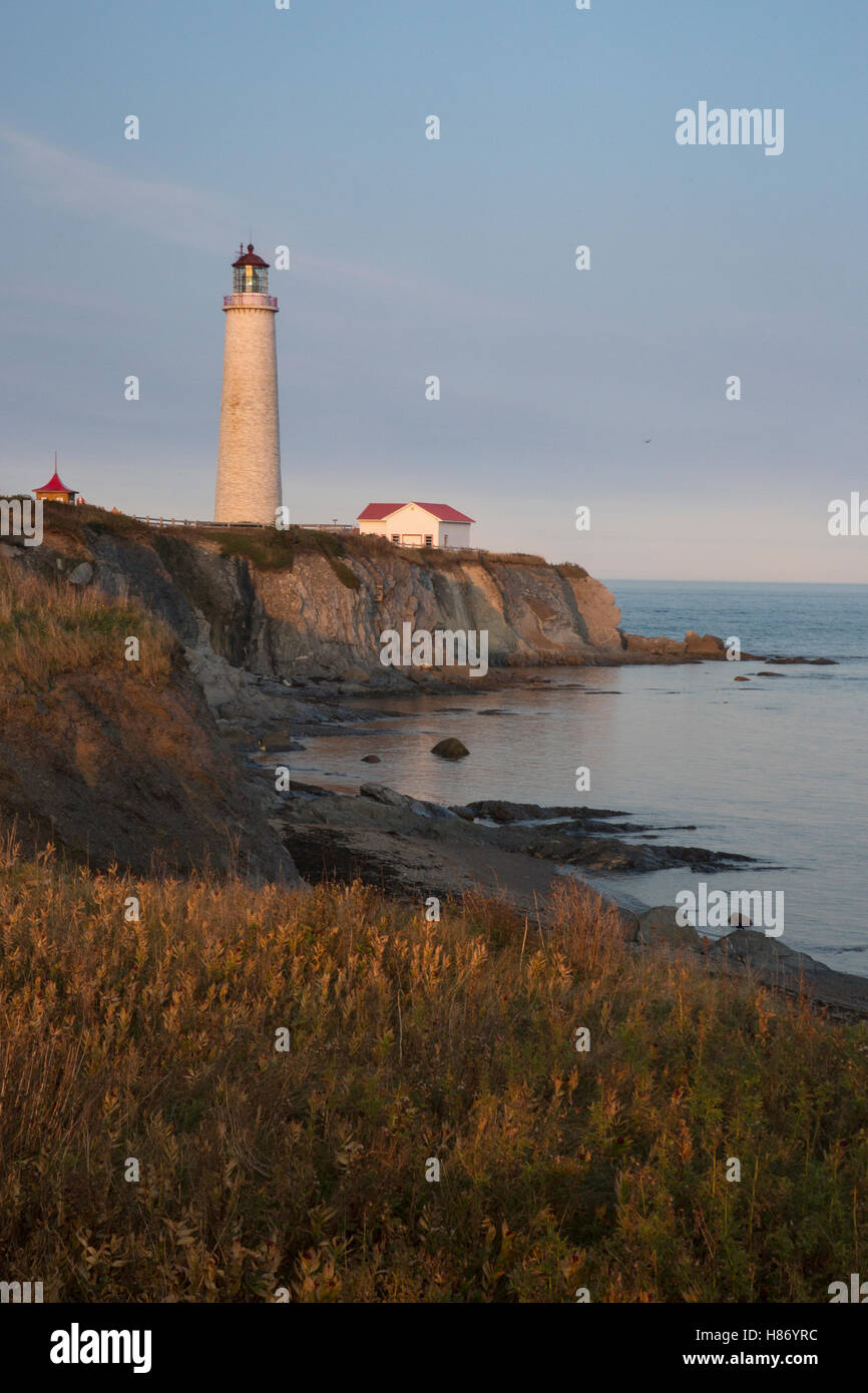 Cap-des-Rosiers Lighthouse, Gaspe Peninsula, Quebec, Canada Stock Photo ...