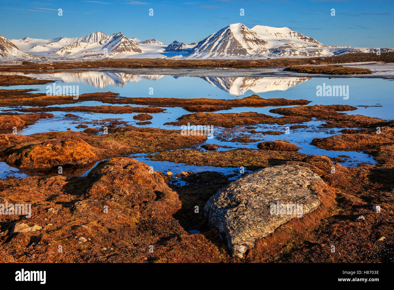 Mountains and tundra, Svalbard, Norway Stock Photo - Alamy