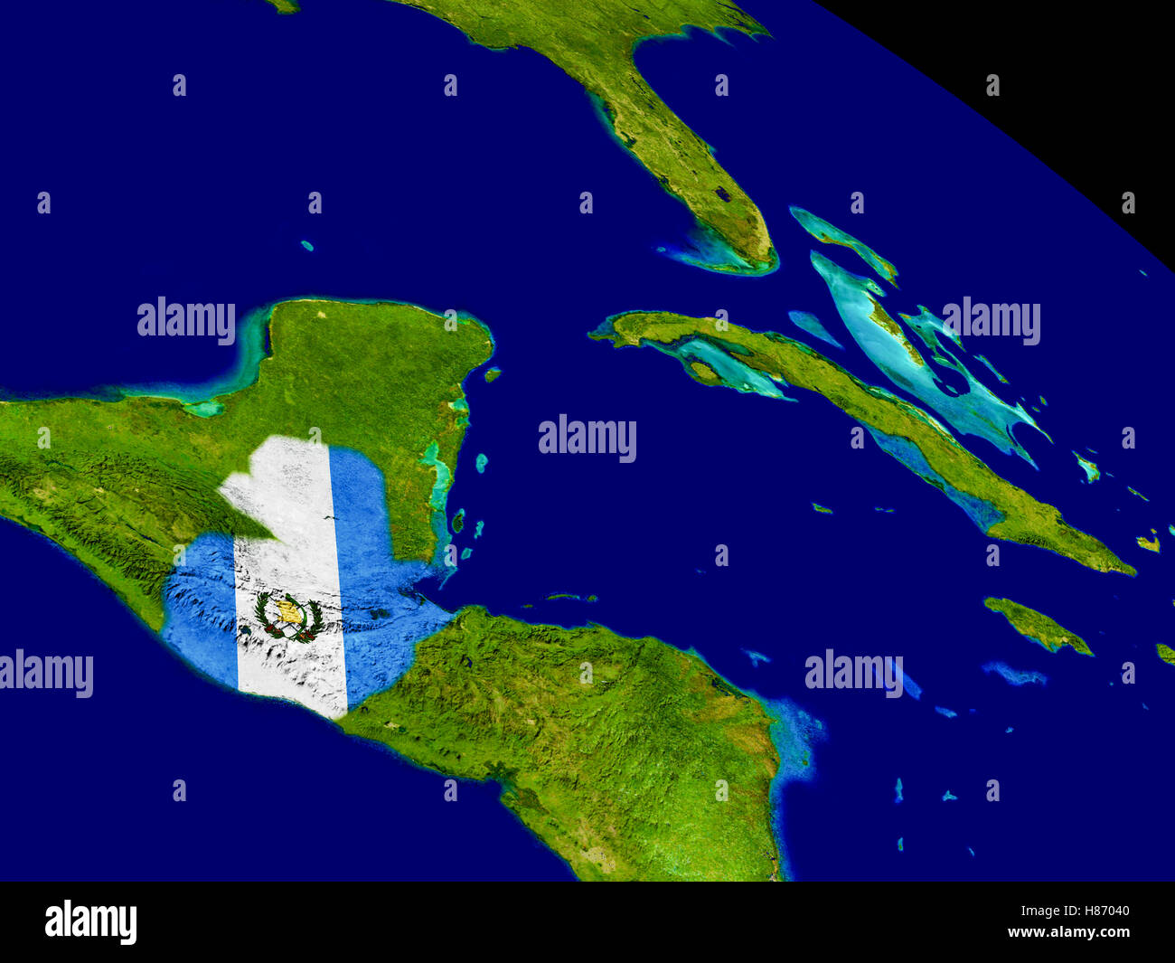 Map guatemala embedded flag hi-res stock photography and images - Alamy