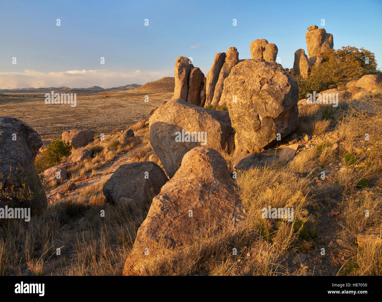 Rock formations, City of Rocks State Park, New Mexico Stock Photo - Alamy