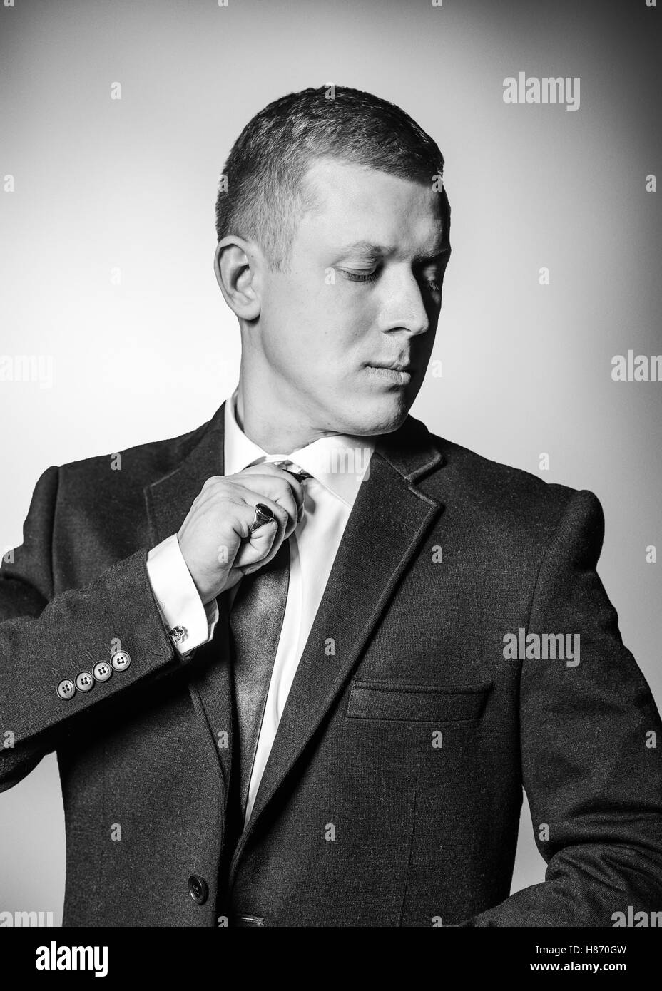 Rich serious Black and White Stock Photos & Images - Alamy